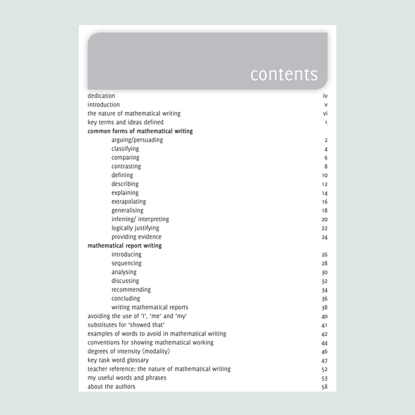 How to write what you want to say... in mathematics - logonliteracy